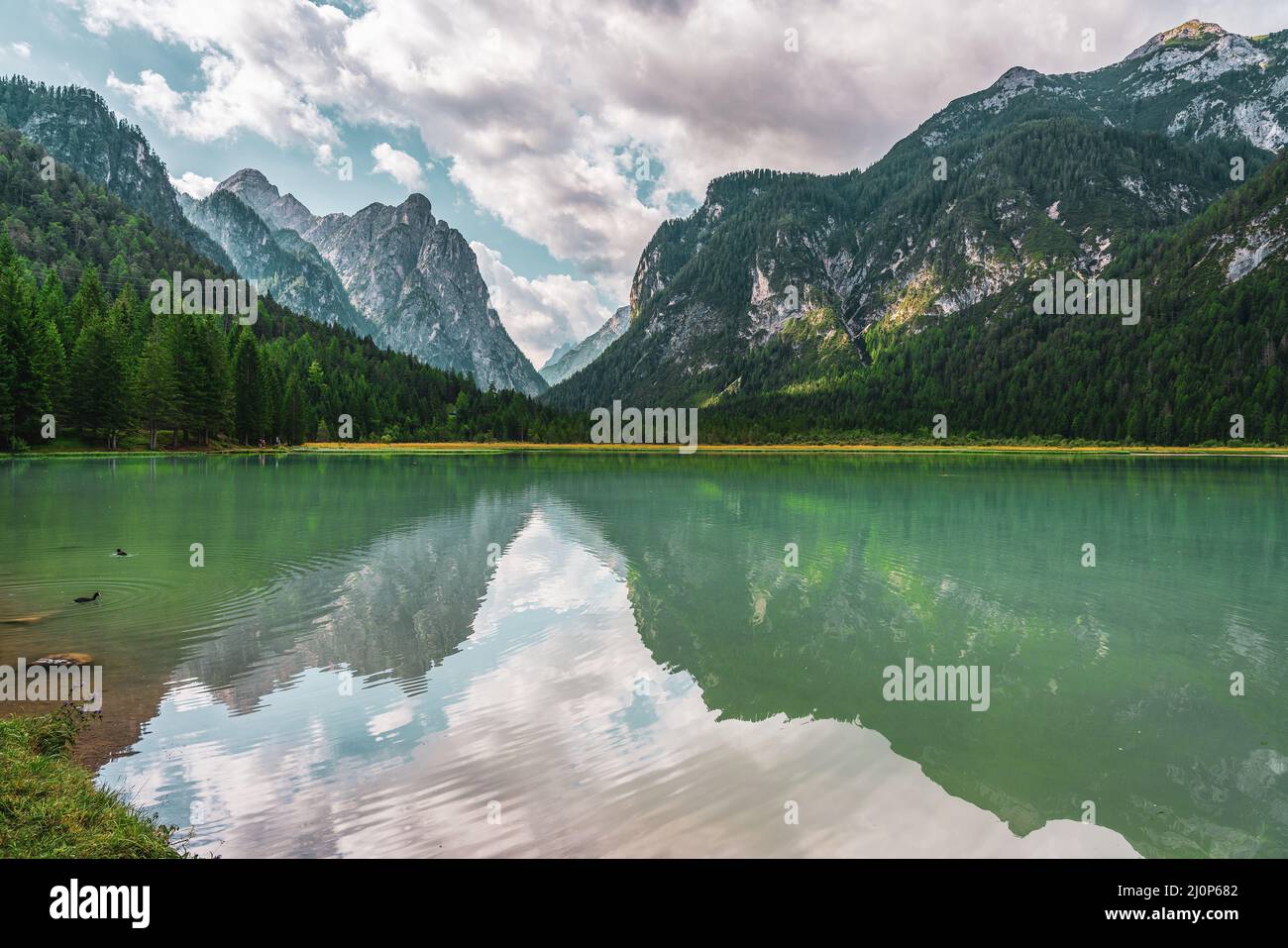 Dobbiaco lake in dolomites hi-res stock photography and images - Alamy