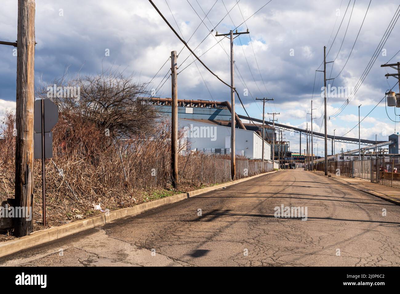 Washington Avenue leading to the Edgar Thompson Steel Mill in Braddock ...