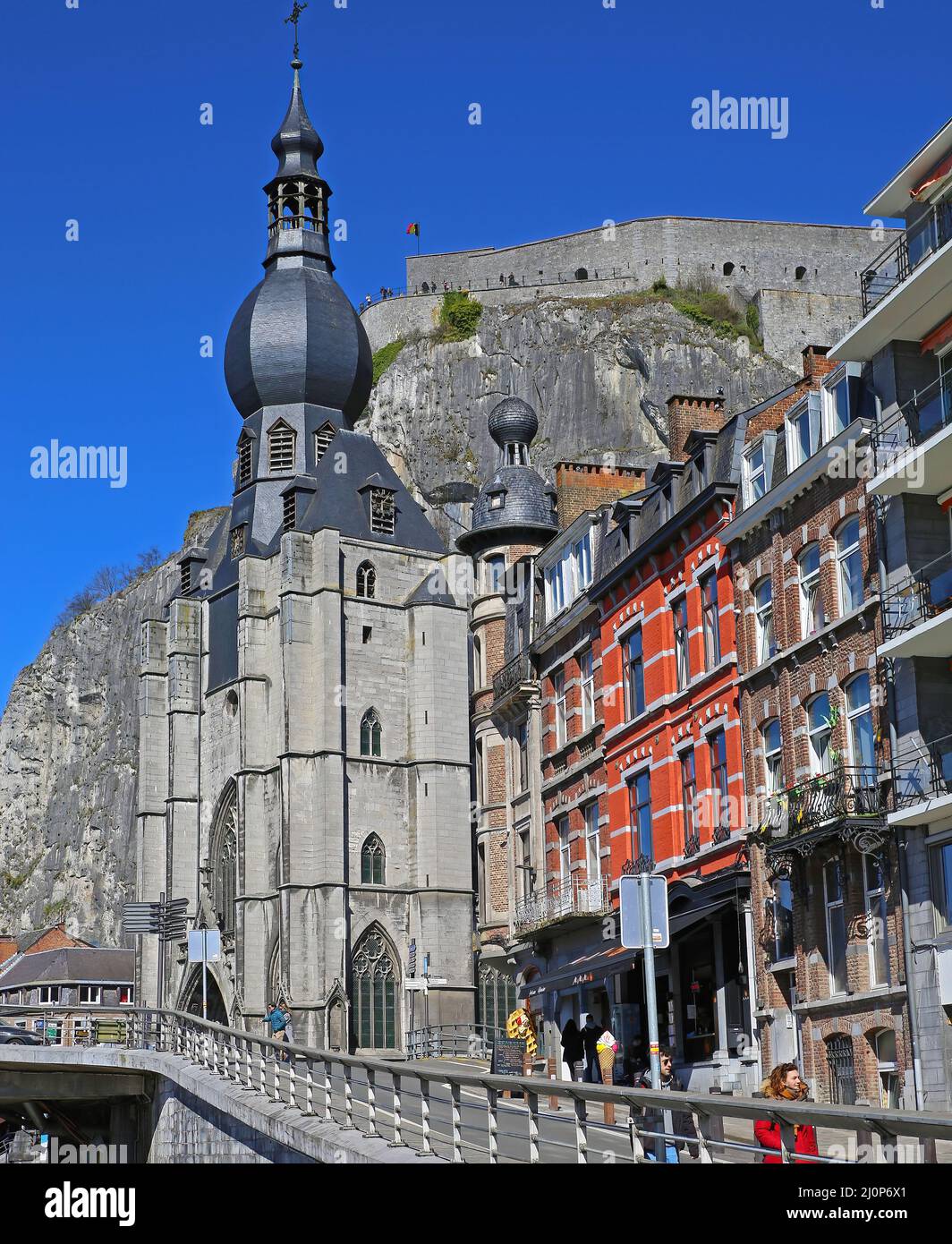 Dinant, Belgium - March 9. 2022: View beyond traditional houses on ...
