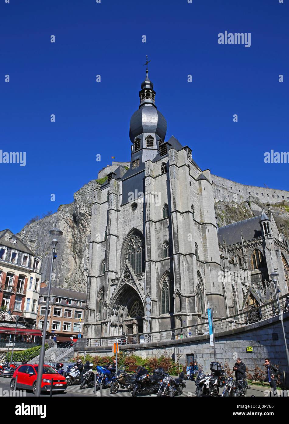 Dinant, Belgium - March 9. 2022: Low angle view on medieval gothic ...