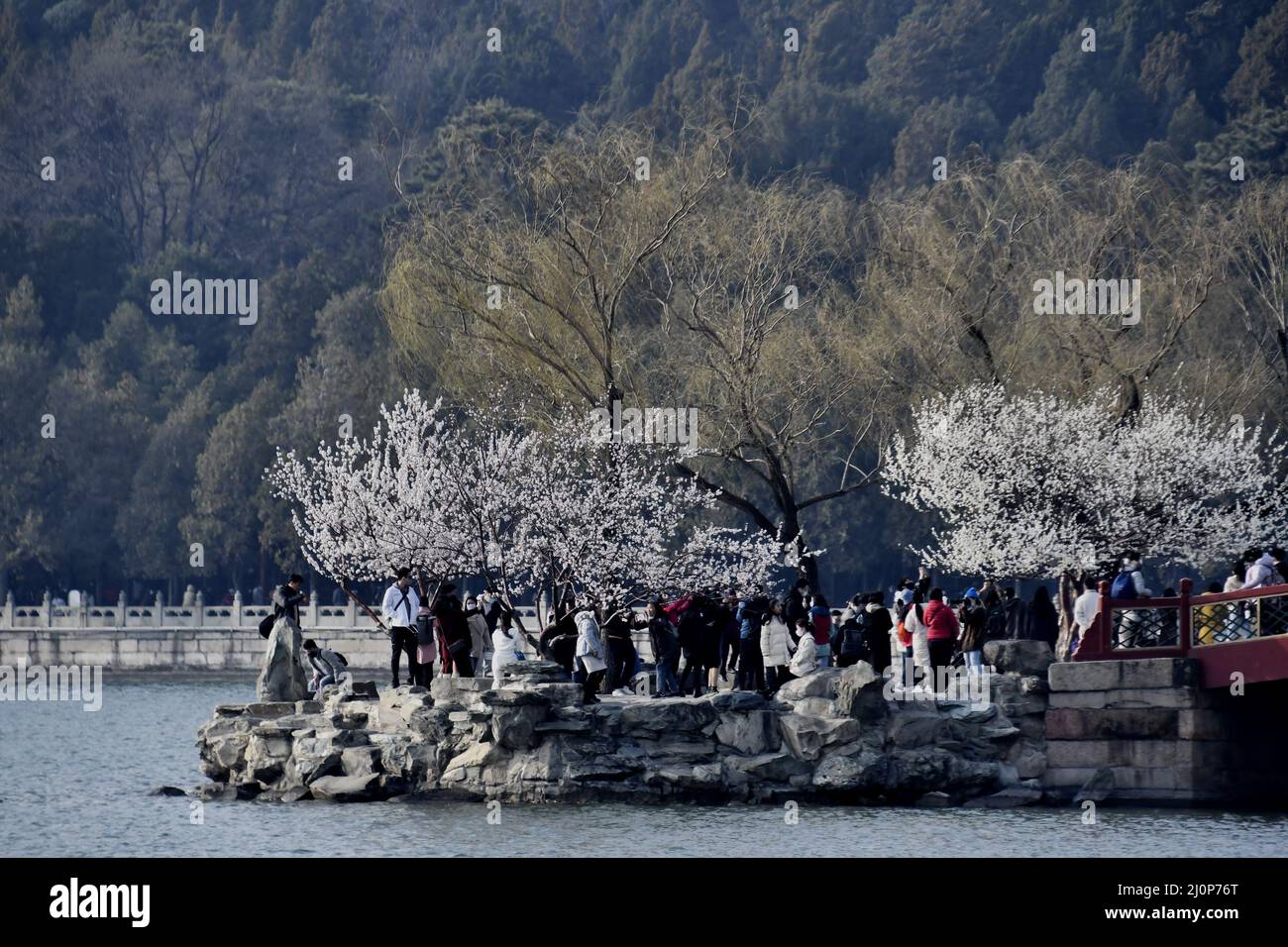 (220320) -- BEIJING, March 20, 2022 (Xinhua) -- People visit the Summer ...