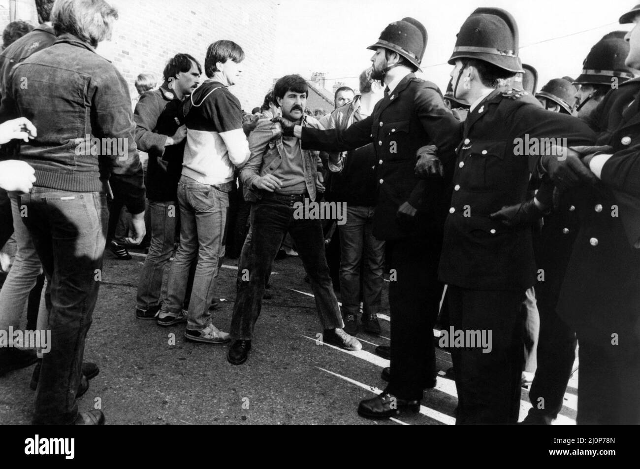 The National Miners Strike 1984 Police and pickets clash at Easington ...