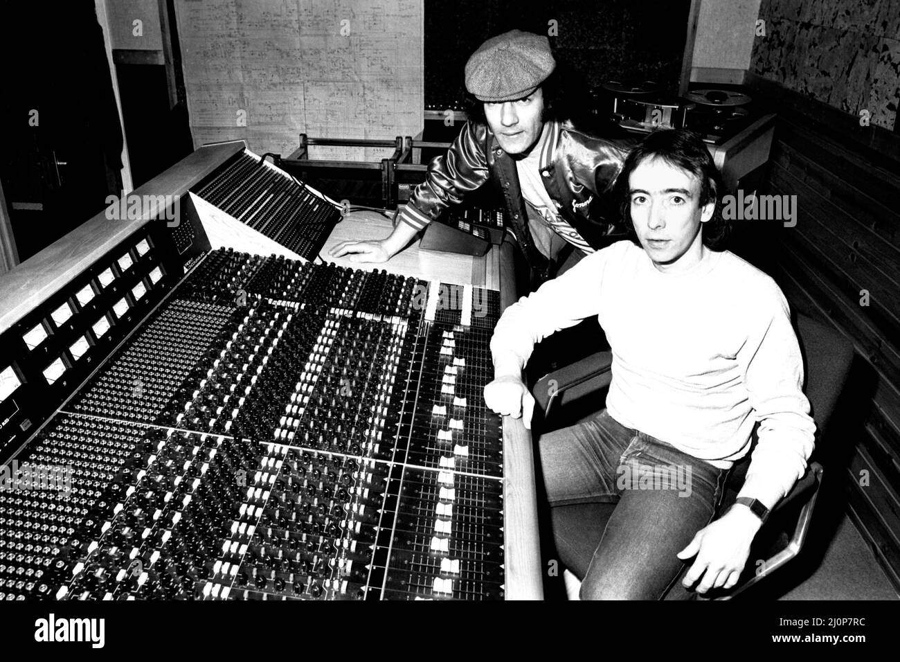 Brian Johnson, lead singer of the rock group AC/DC, with John Craig at ...