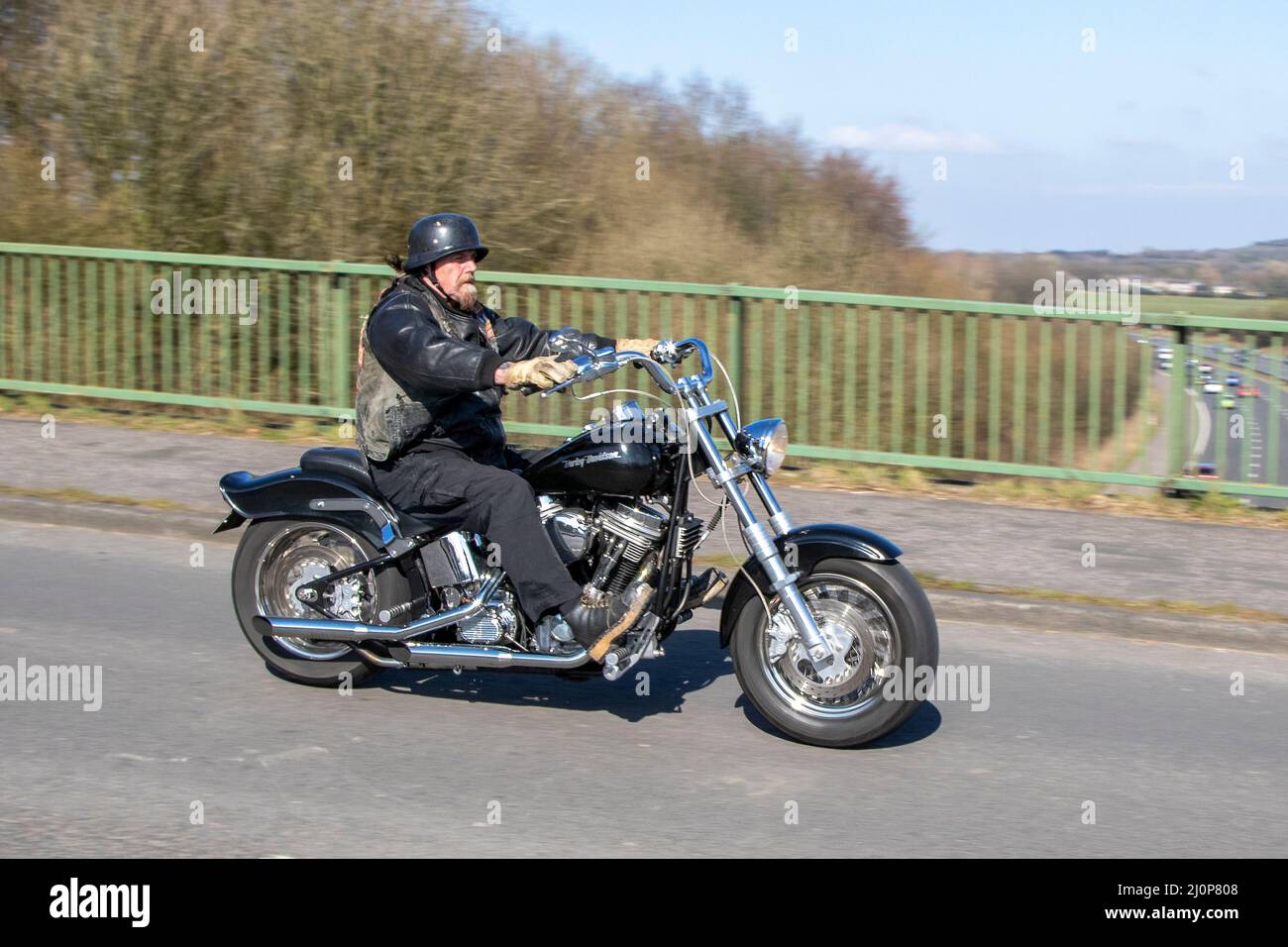 Harley davidson softail bikes uk hi-res stock photography and images ...