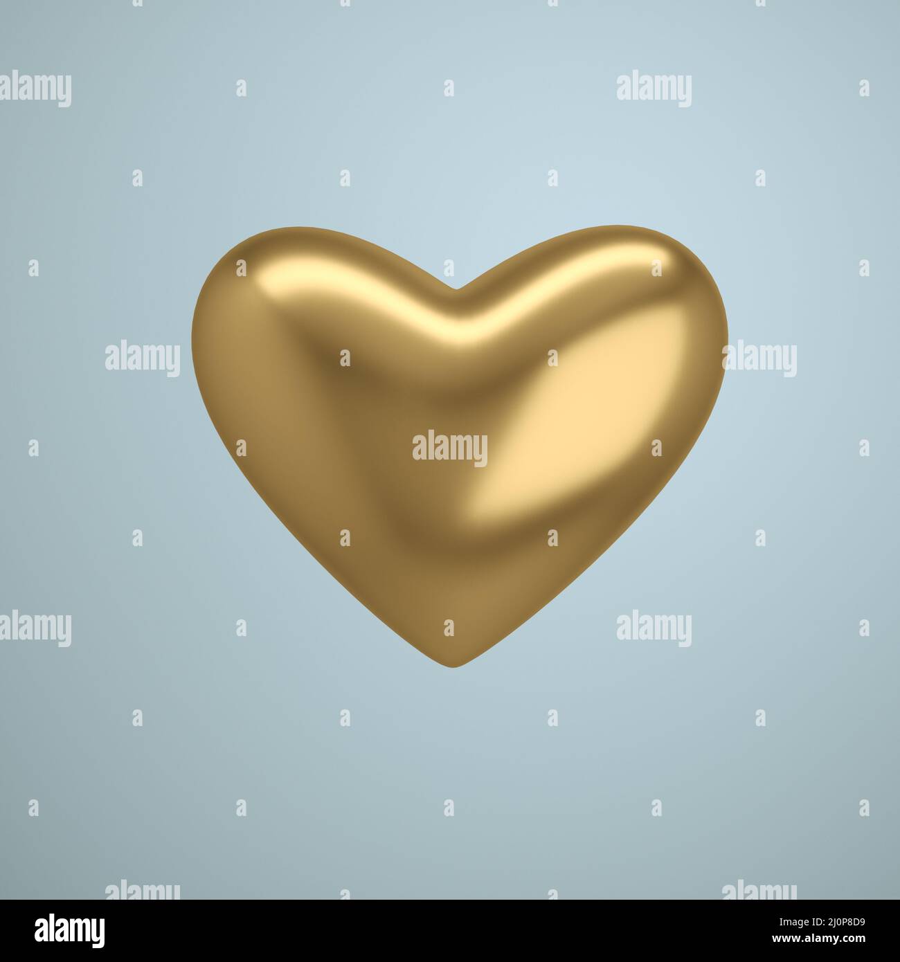 3D illustration of shiny golden heart Stock Photo - Alamy