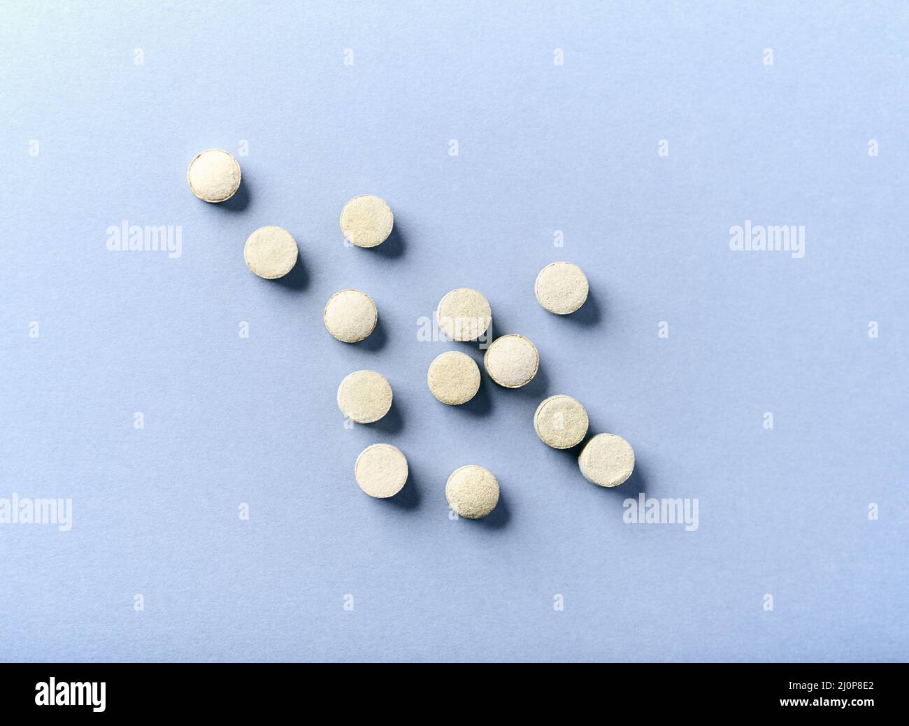 Bio Green Barley Grass tablets. Concept for a healthy dietary ...