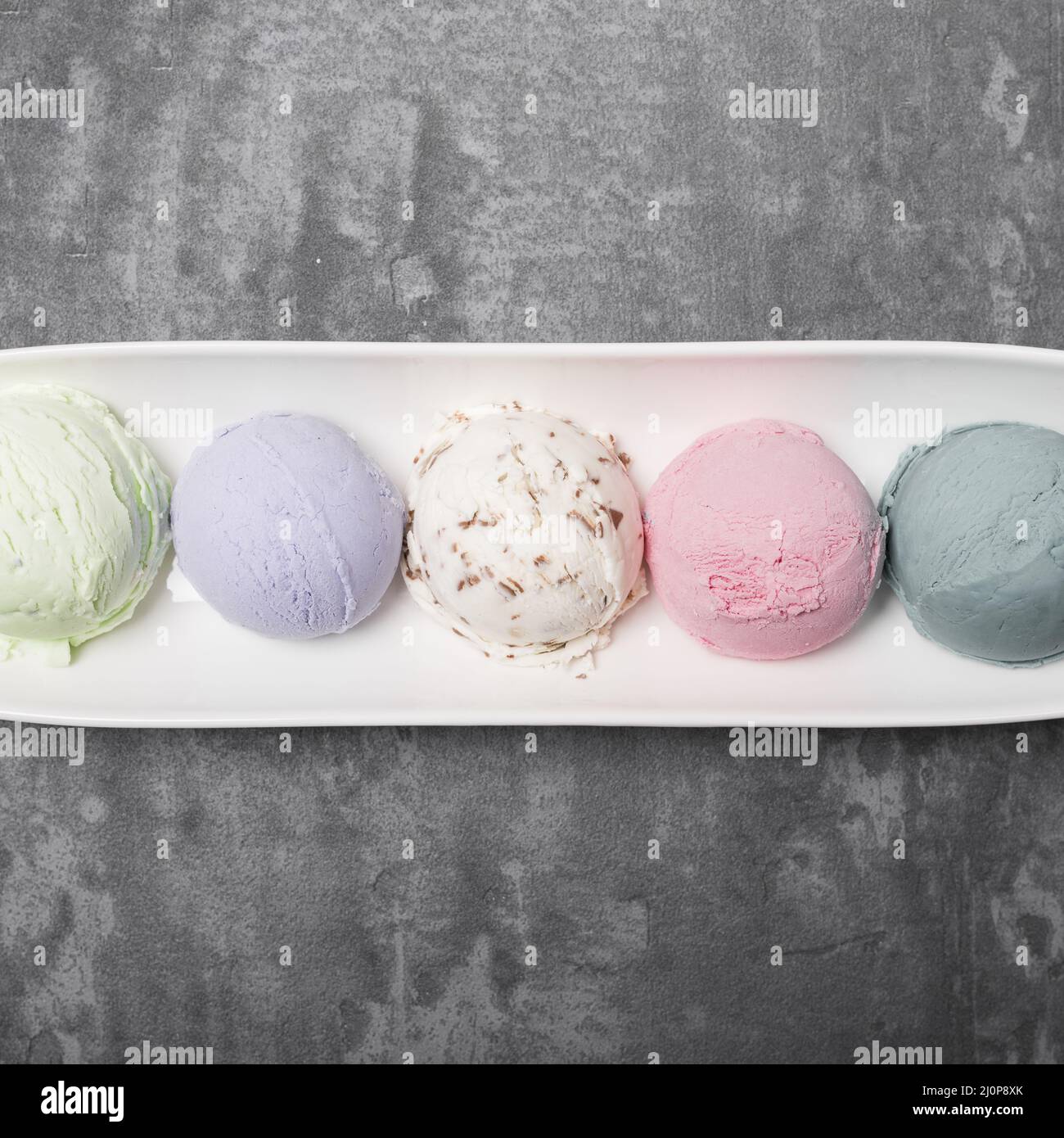 Top view different types ice cream. High quality and resolution ...