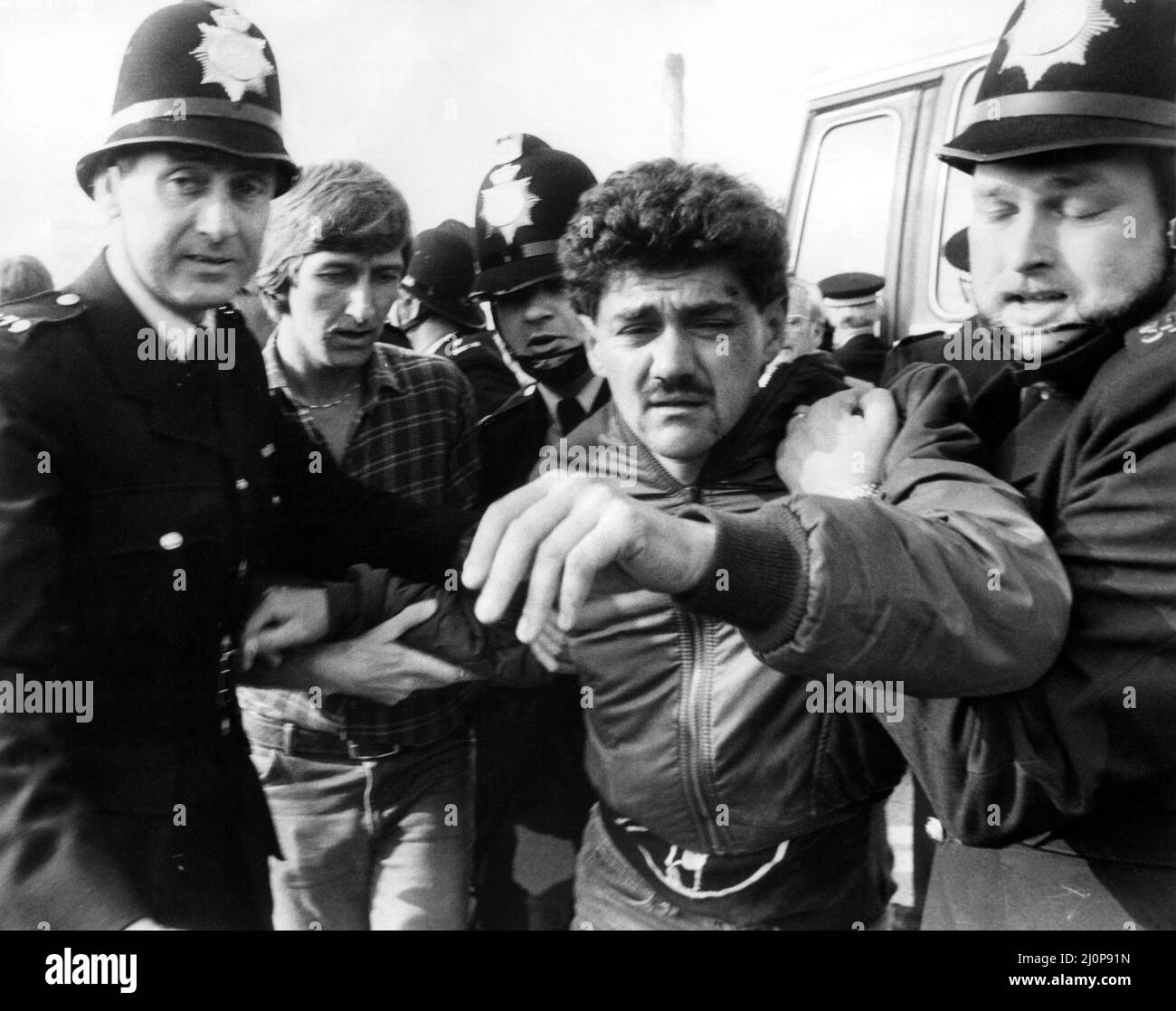 The National Miners Strike 1984 Police and pickets clash during ugly ...