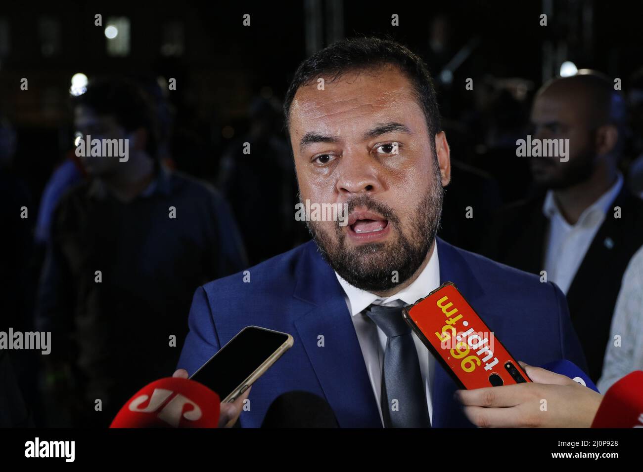 Claudio Castro acting governor of Rio de Janeiro attends homage to ...