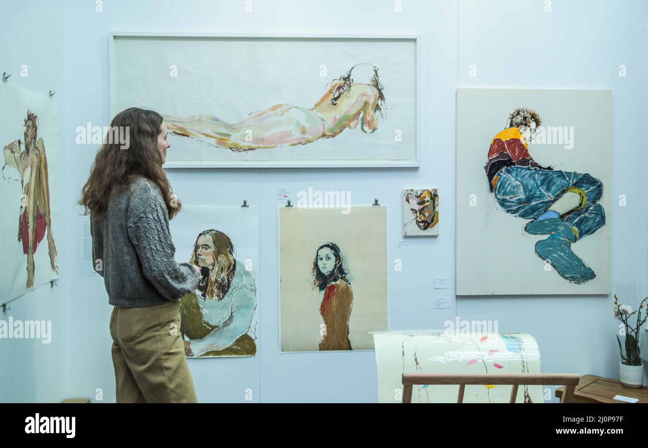 London, UK. 20th Mar, 2022. Morag Caister Morag is interested in what ...