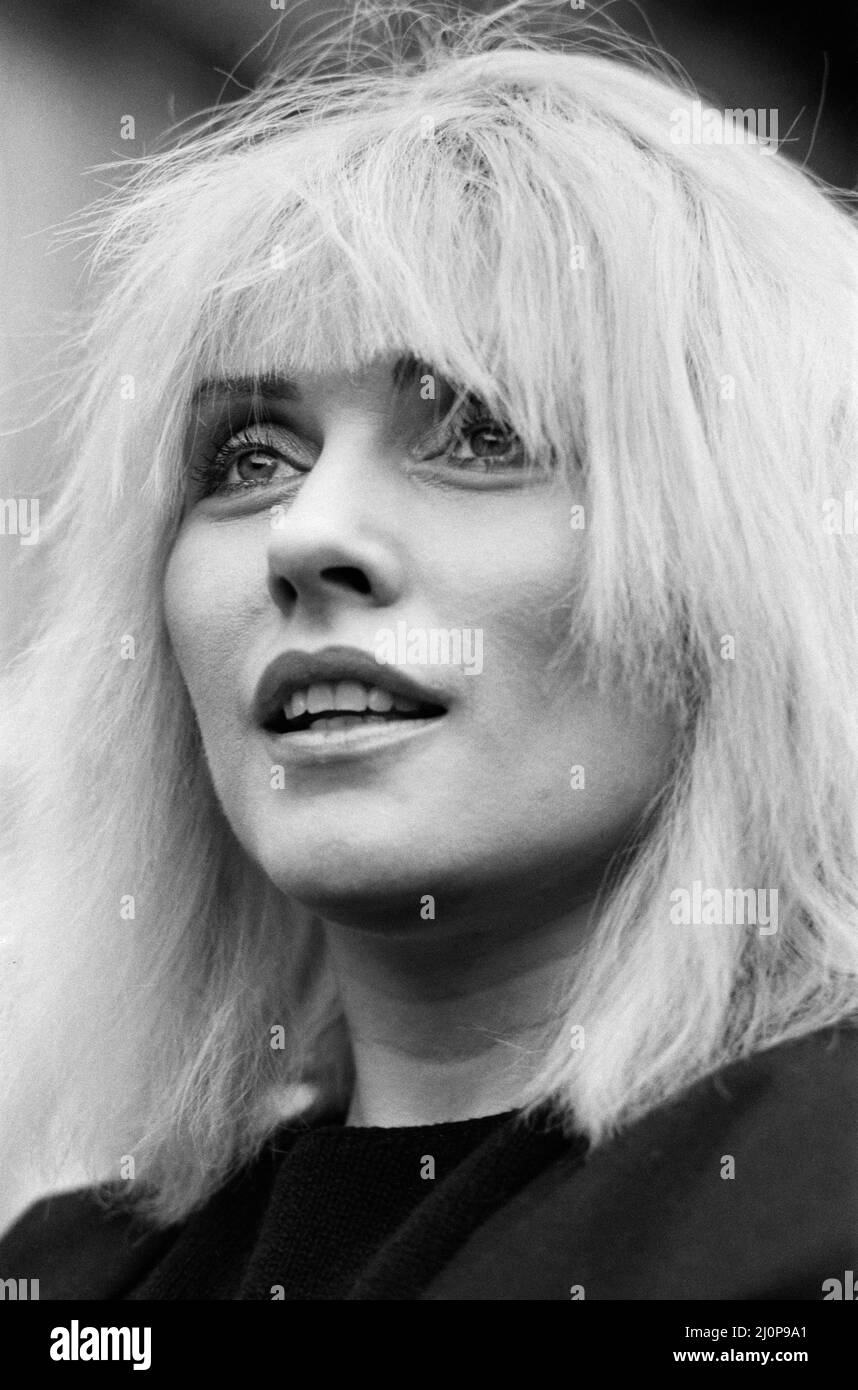 Debbie Harry in London to promote her new film 'Videodrome'. 20th ...