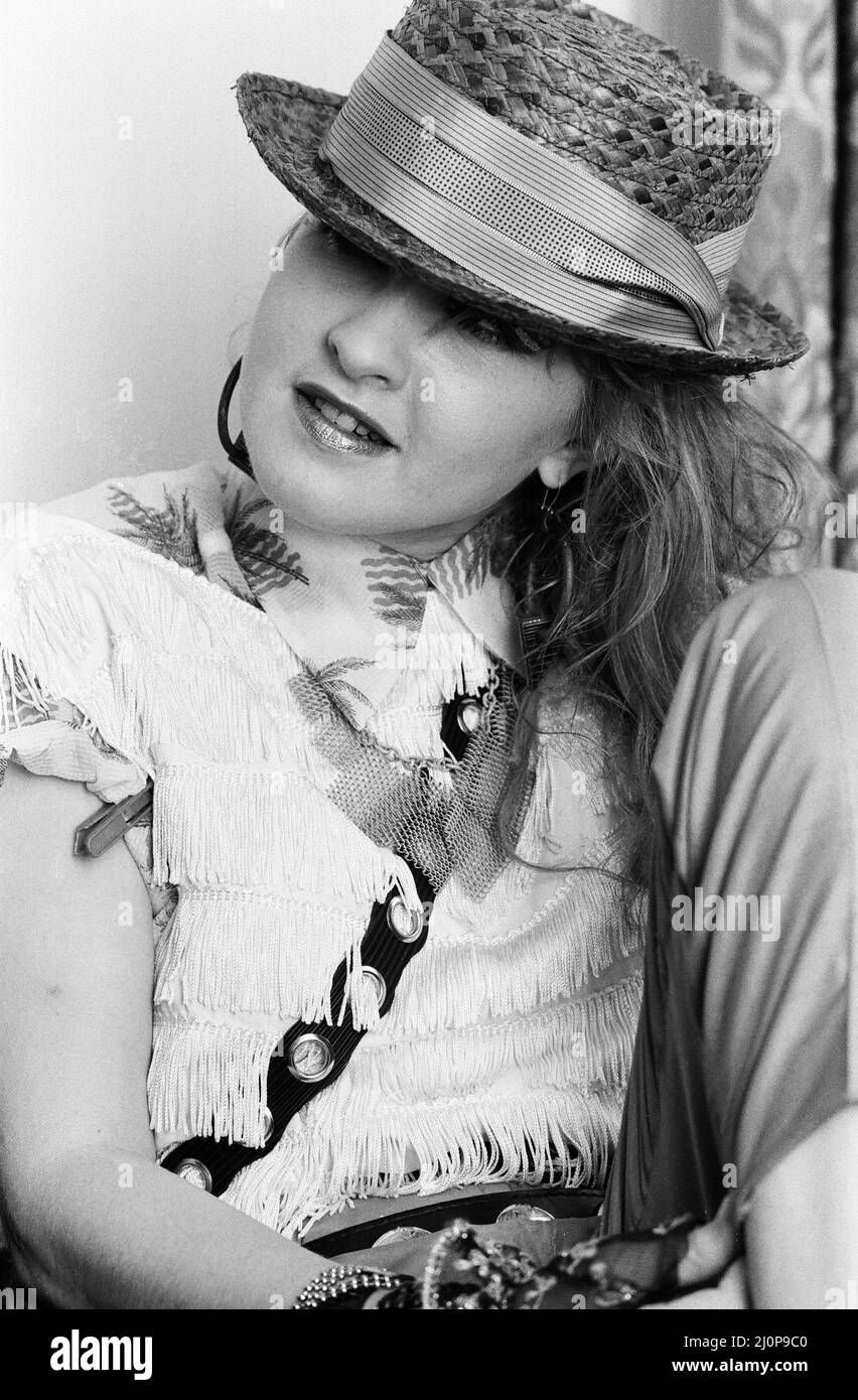 Cyndi Lauper (30) american singer songwriter pictured May 1984 Stock ...