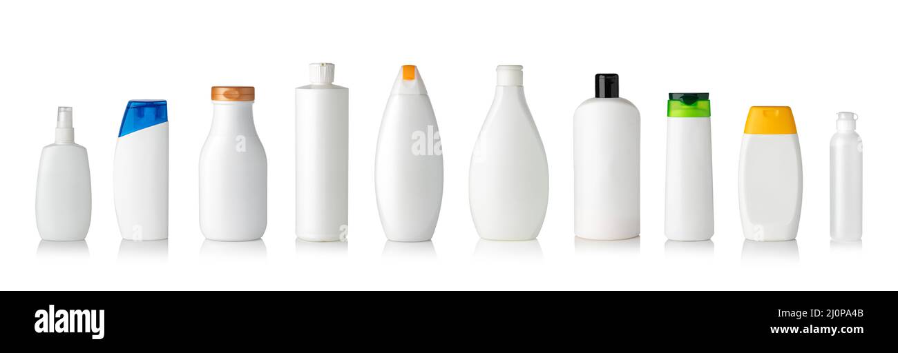 Plastic Shampoo Bottles Stock Photo - Alamy