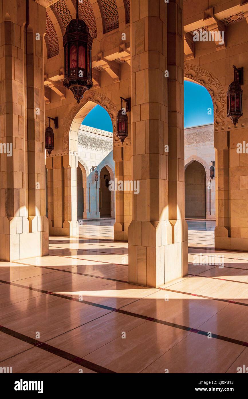 The Sultan Qaboos Grand Mosque in Muscat Stock Photo - Alamy
