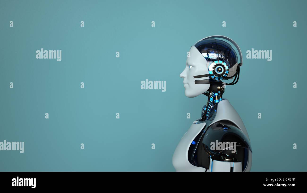 Humanoid robot head hi-res stock photography and images - Alamy