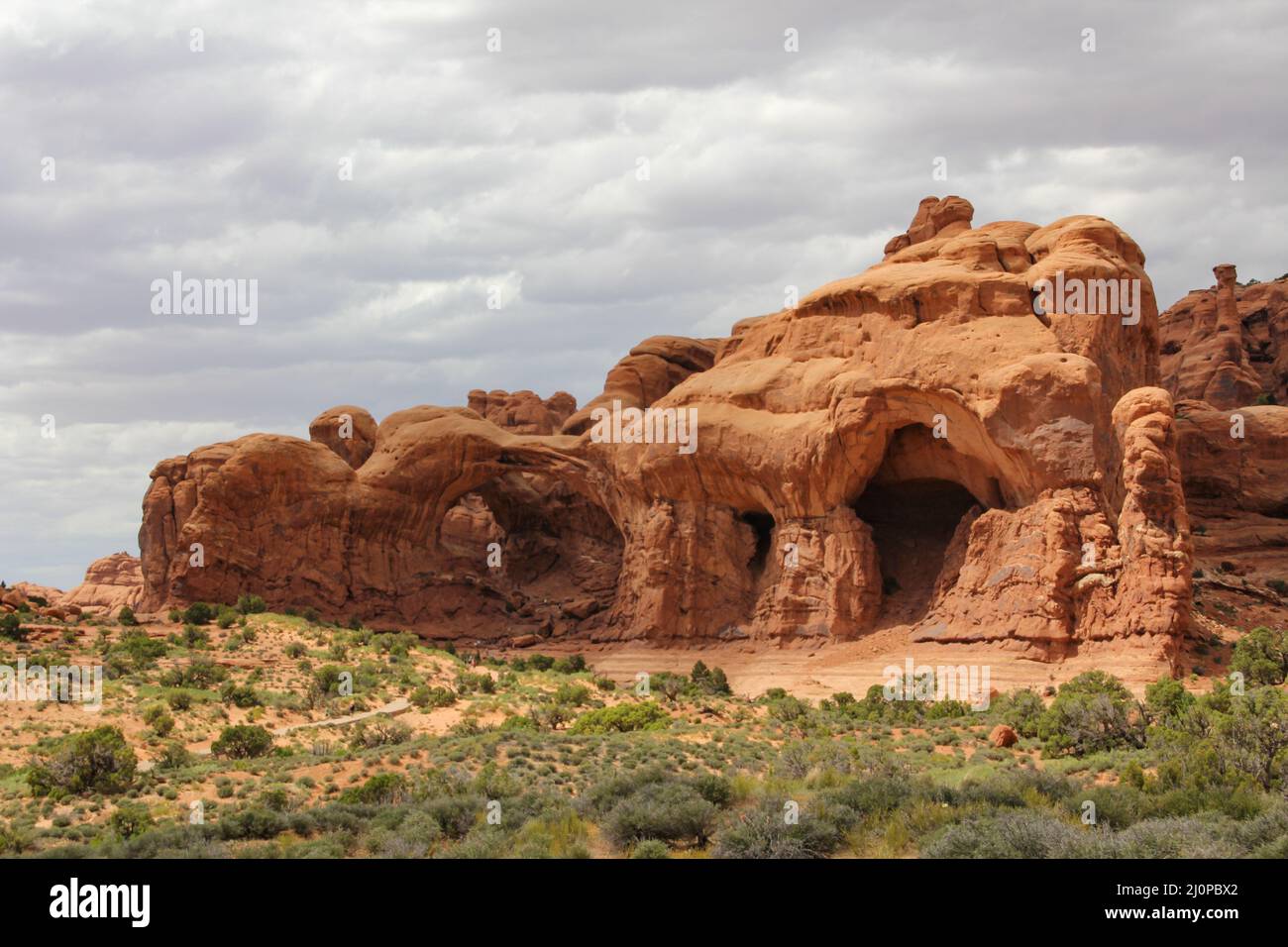 Beautiful formations of sandstones in Arches National Park, Utah Stock ...