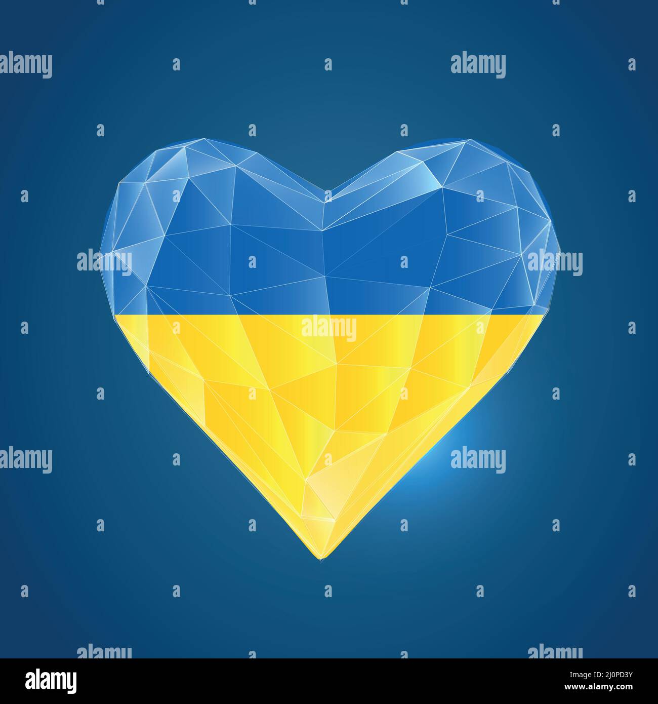 Abstract 3d vector polygon heart hi-res stock photography and images ...