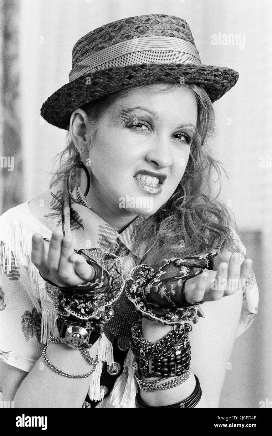 Cyndi Lauper (30) american singer songwriter pictured May 1984 Stock ...