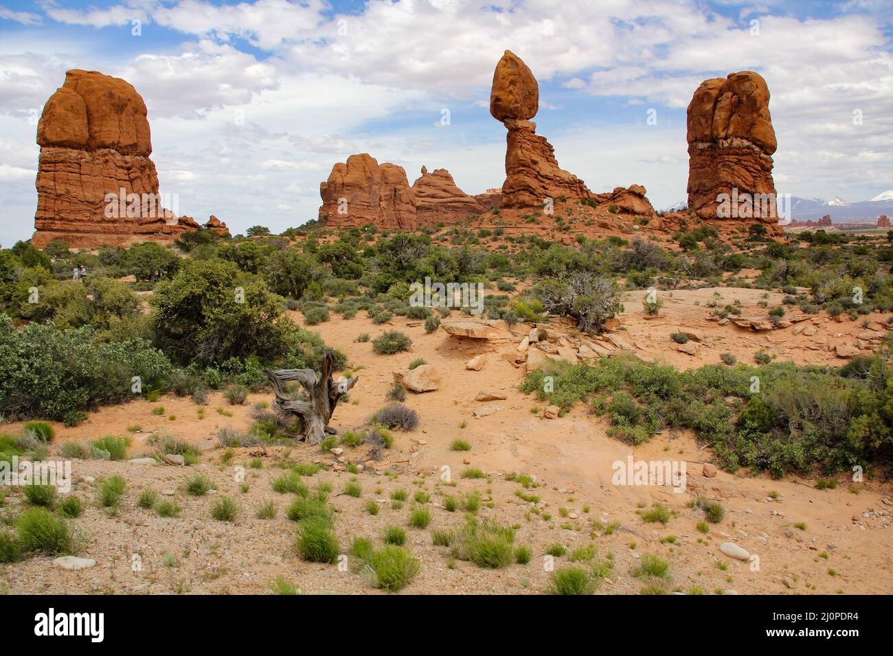 Cliffs with extraordinary shapes in Arches National Park Stock Photo ...
