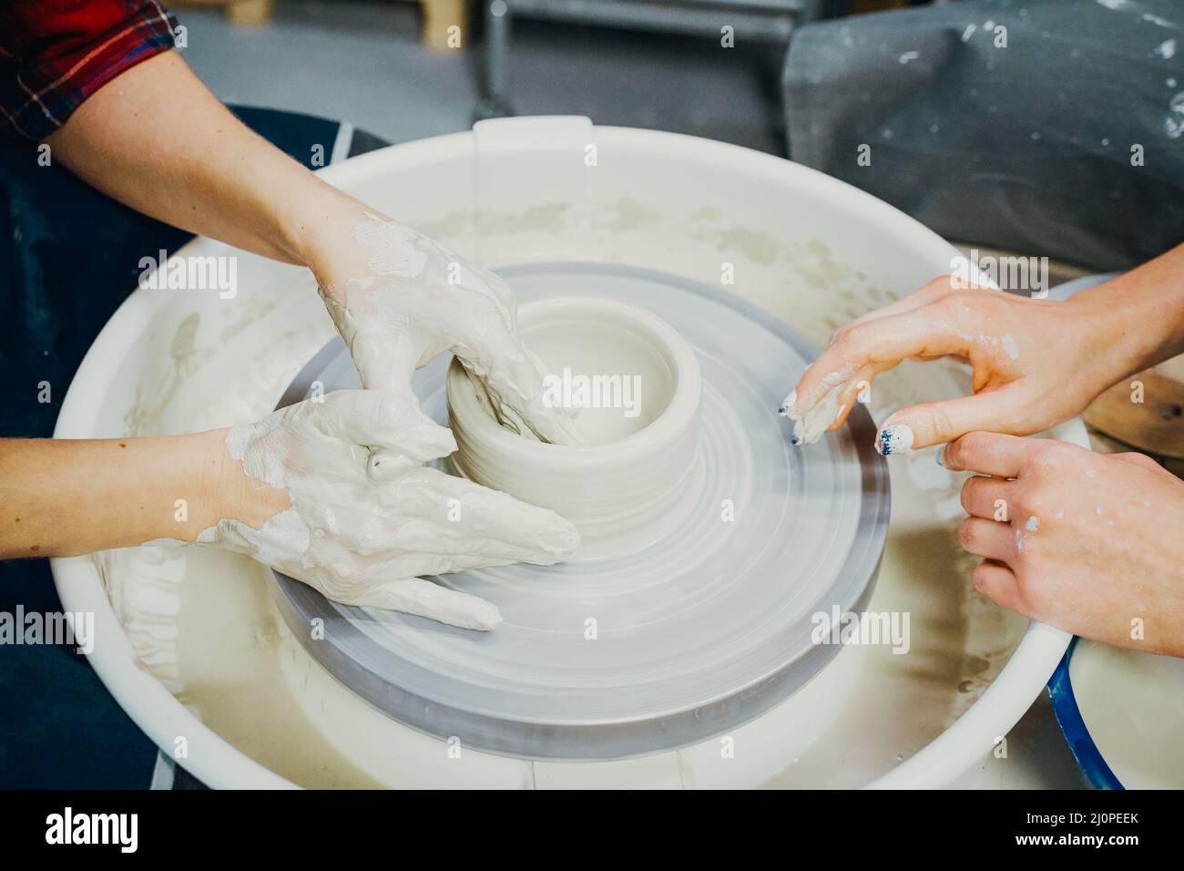 Close up pottery making hi-res stock photography and images - Alamy