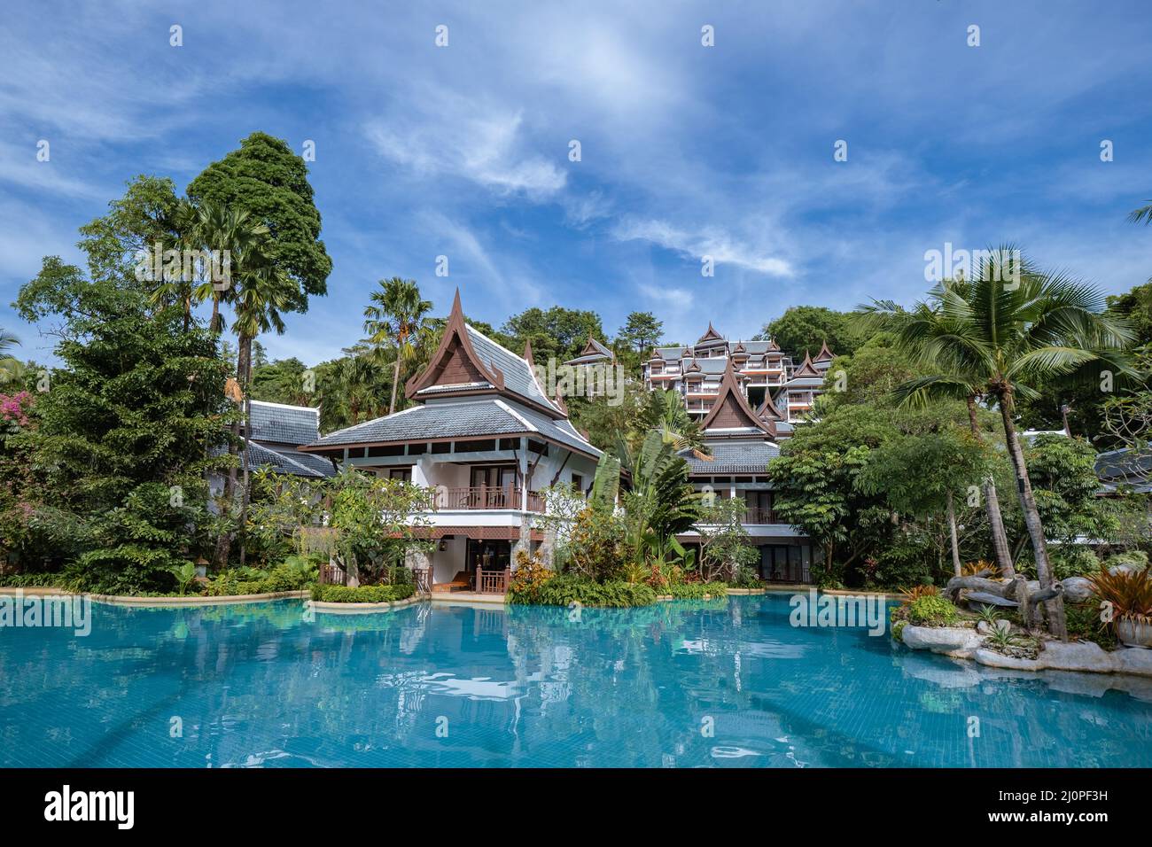 Phuket Thailand , luxury Thavorn hotel aerial view from the sky Stock ...