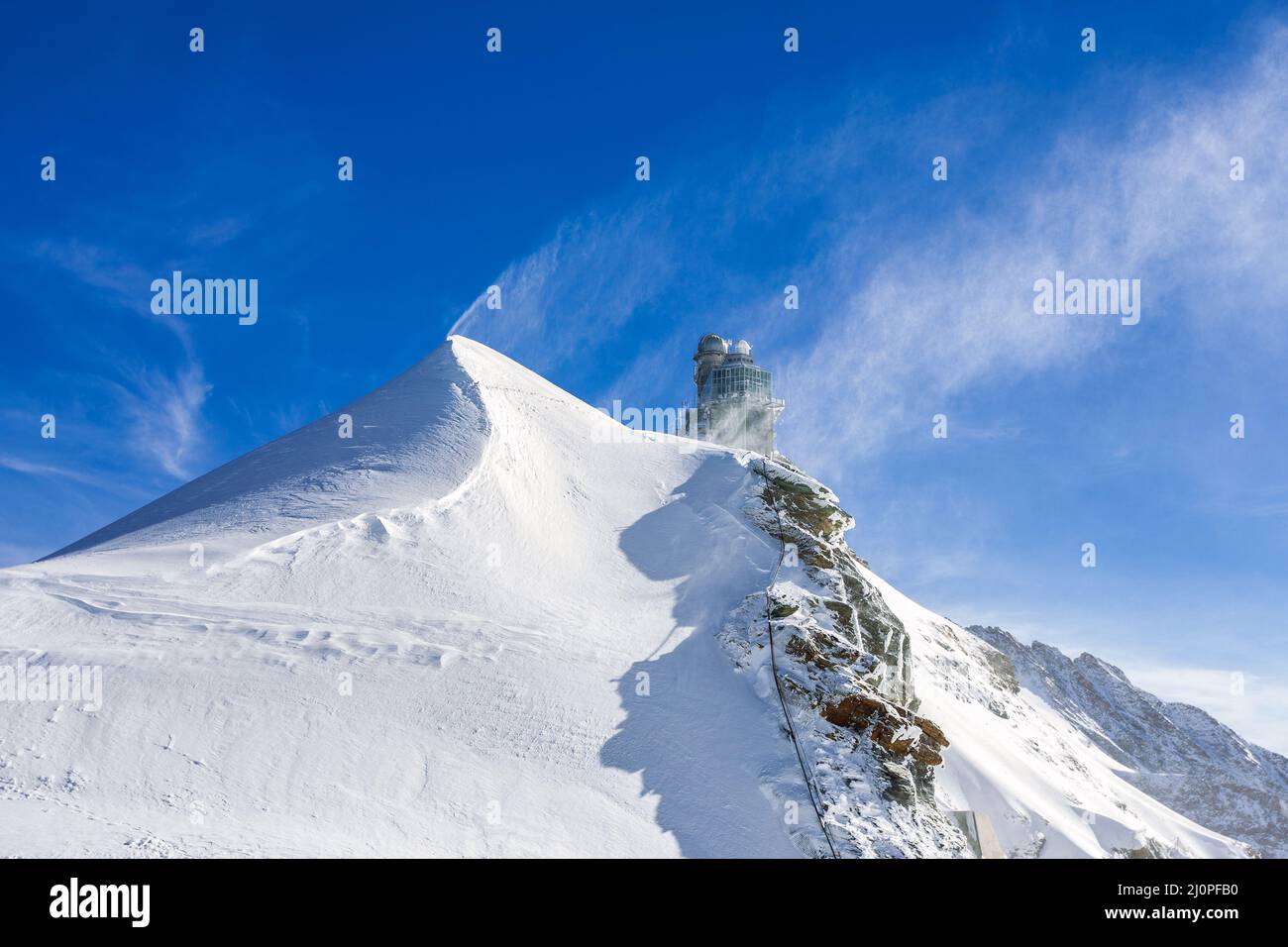 Panoramic view of the Sphinx observatory in Switzerland Stock Photo - Alamy