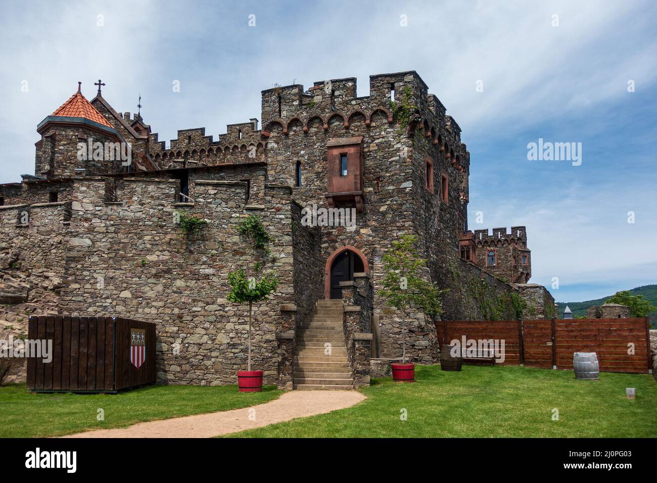 View of Reichenstein Castle Stock Photo - Alamy