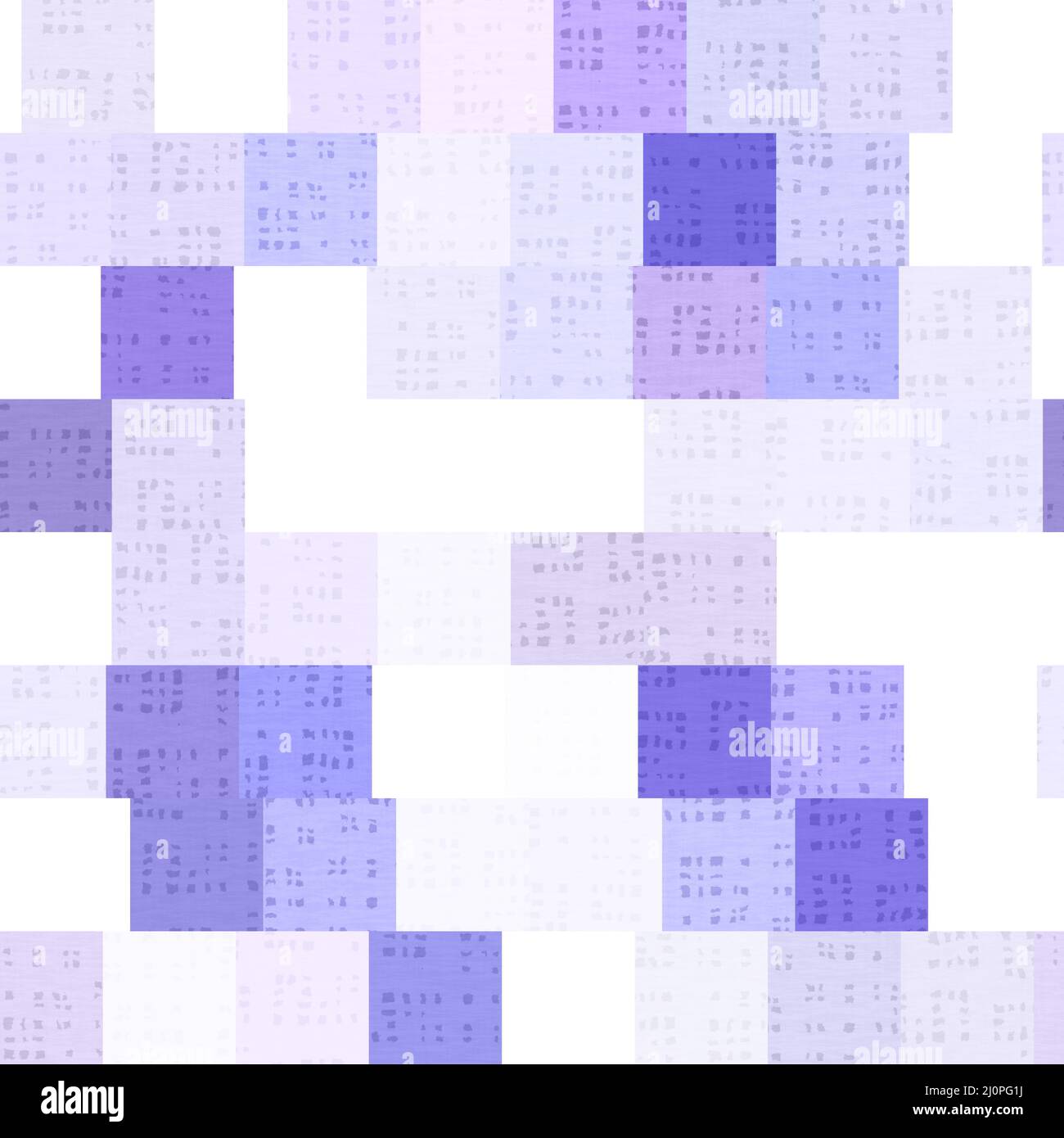 Random patchwork purple mosaic pixel grid seamless pattern. Modern ...