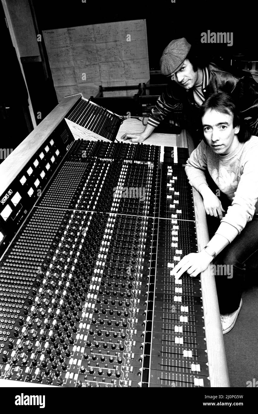 Brian Johnson, lead singer of the rock group AC/DC, with John Craig at ...