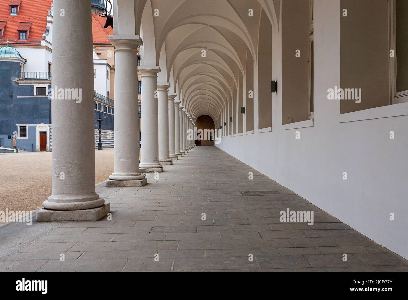 White column in the Dresden Castle Stock Photo - Alamy
