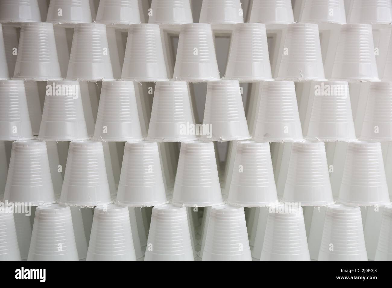 Empty clear white plastic disposable cups hi-res stock photography and ...