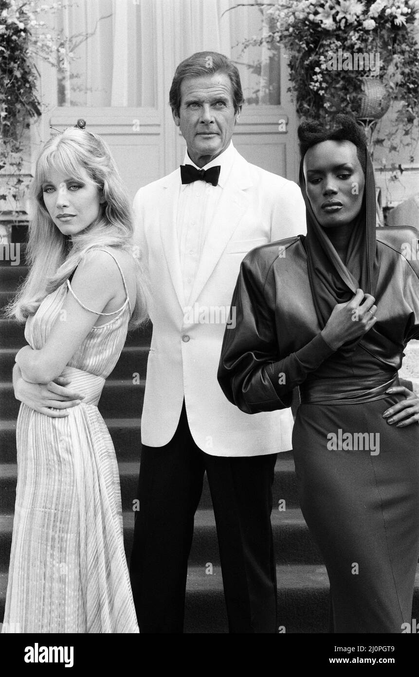 A View to a Kill 1984 James Bond film, Photocall outside The Chateau de ...