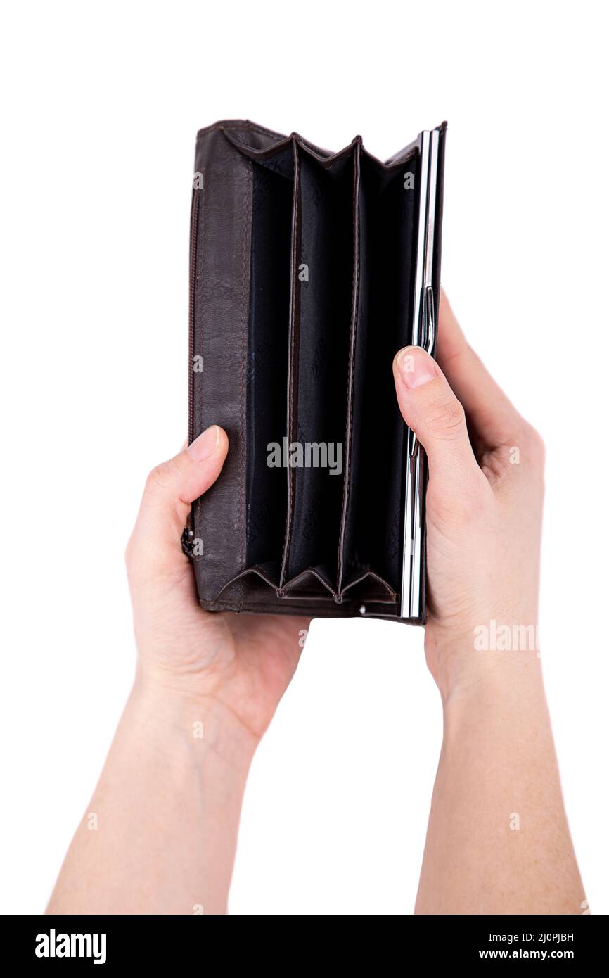 Empty wallet in hand hi-res stock photography and images - Alamy