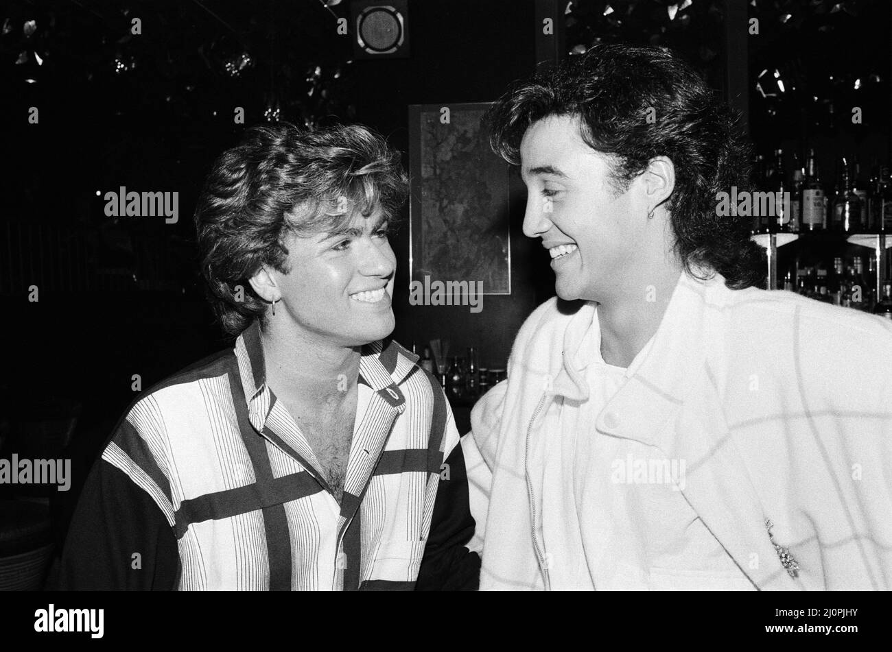 George Michael and Andrew Ridgeley of the pop group Wham! 2nd November ...