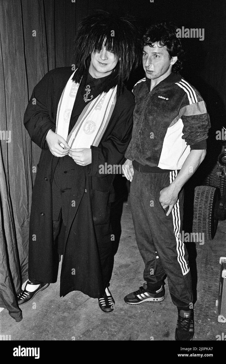 Boy George at Chelsea FC's ground to film a video for Culture Club's ...