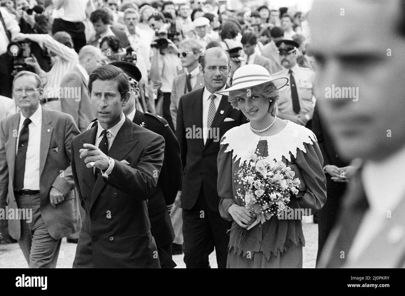 Charles, Prince of Wales and Diana, Princess of Wales in Edmonton ...