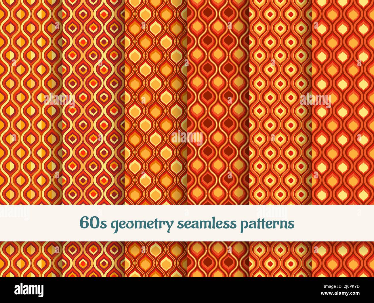 Wavy 60s patterns Stock Vector Image & Art - Alamy