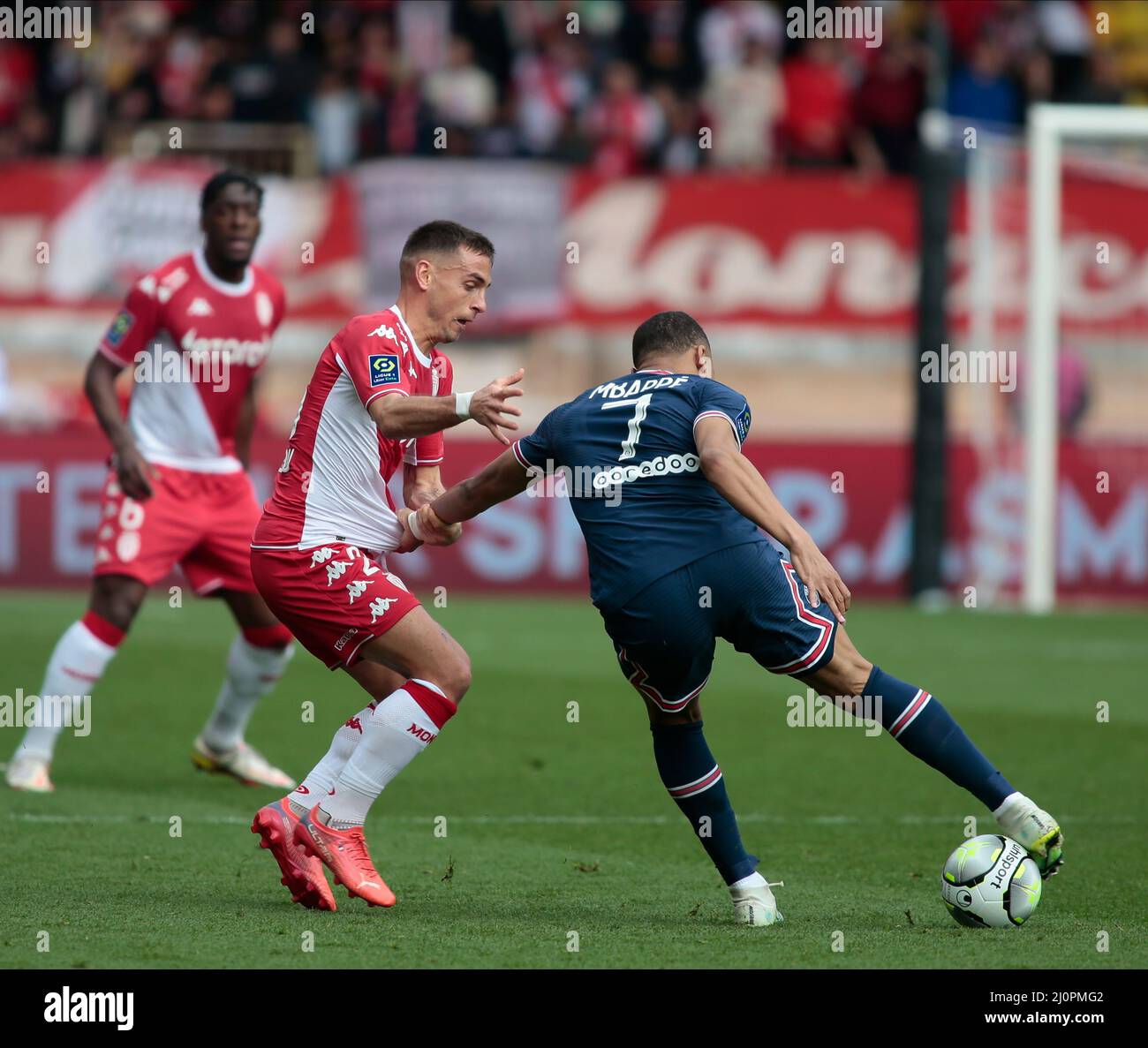 Kylian Mbappe of Paris Saint-Germain during the French championship ...