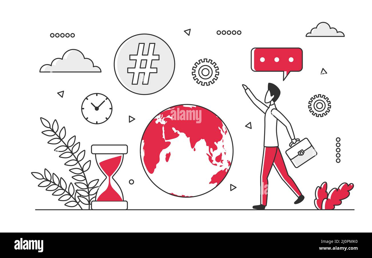 Modern global international business. Worldwide partnership and ...