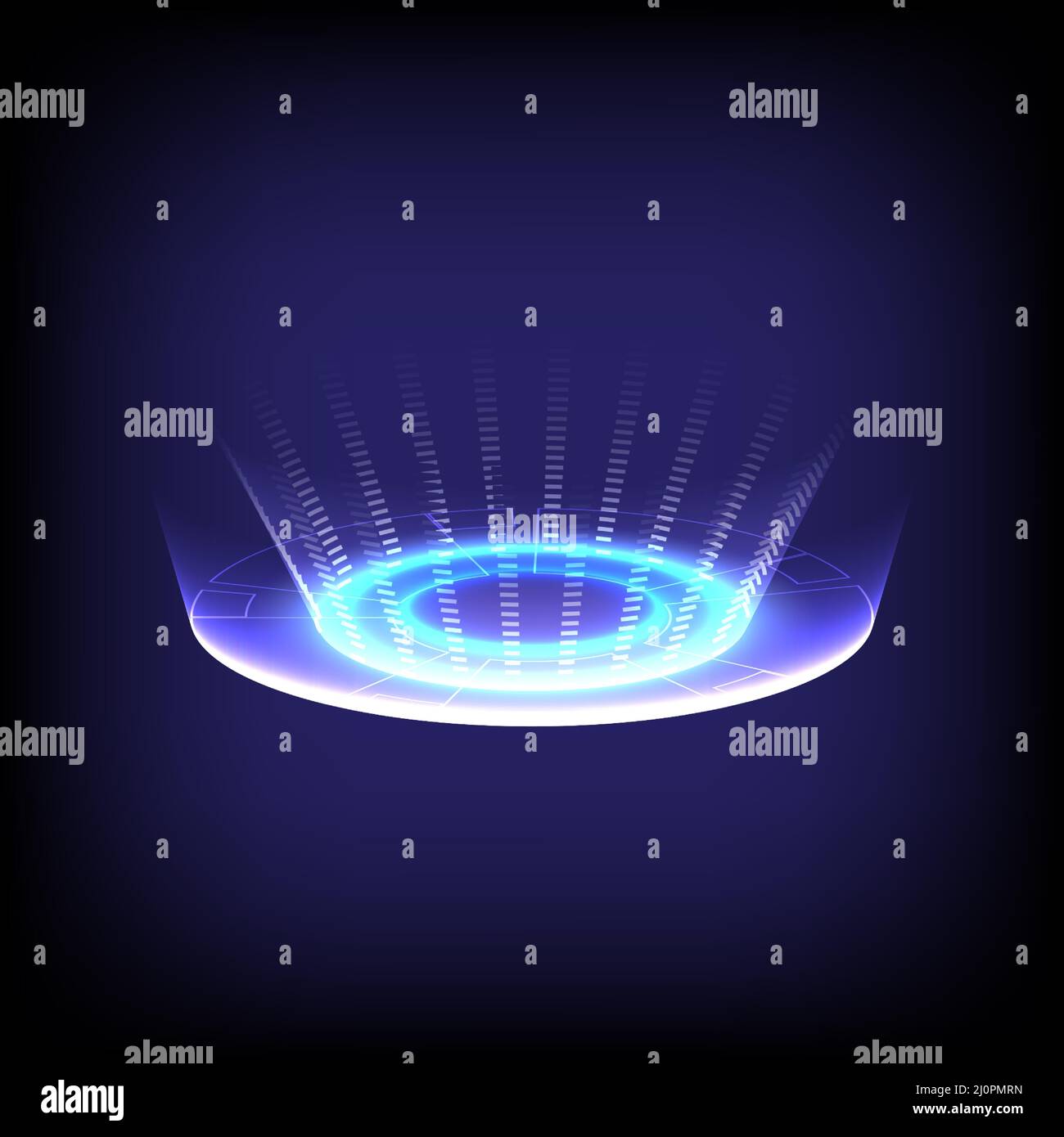 Circle teleport podium. Portal and hologram science futuristic stage ...