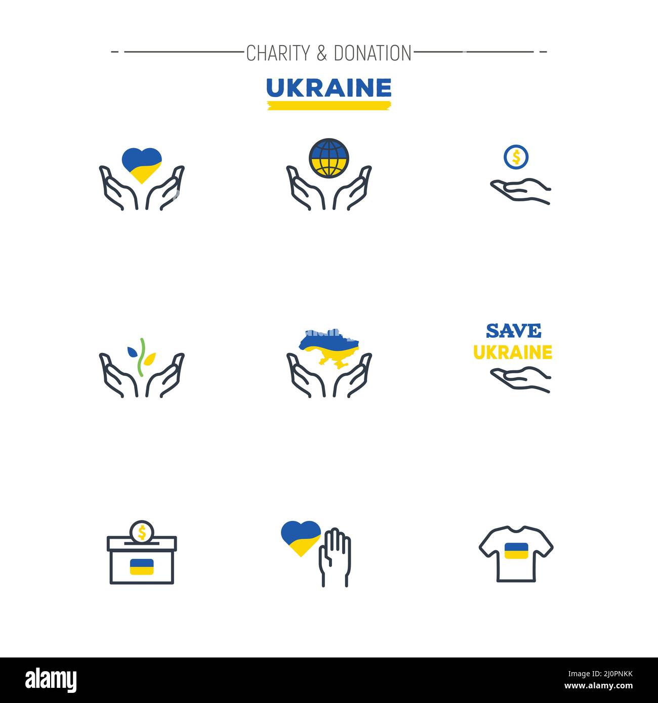 Charity and donation Ukraine Stock Vector Image & Art - Alamy