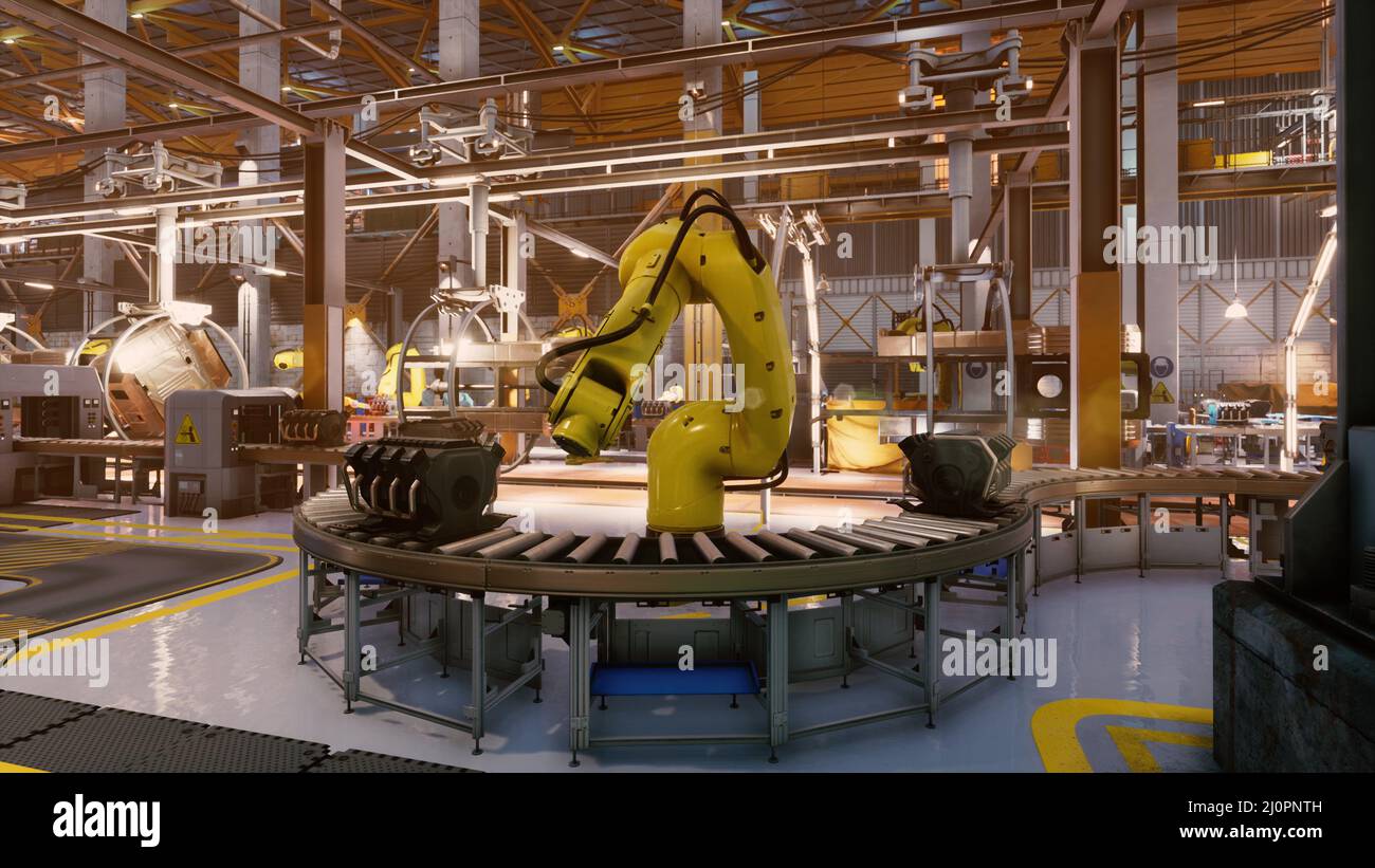 Automobile assembly line production in car factory Stock Photo - Alamy