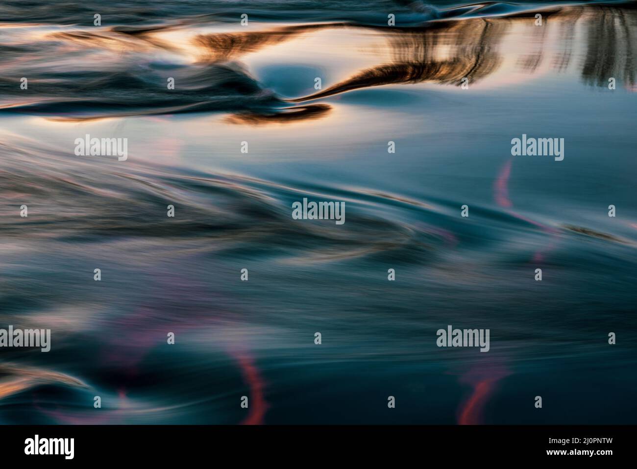 Long exposure with the reflection in the river hi-res stock photography ...