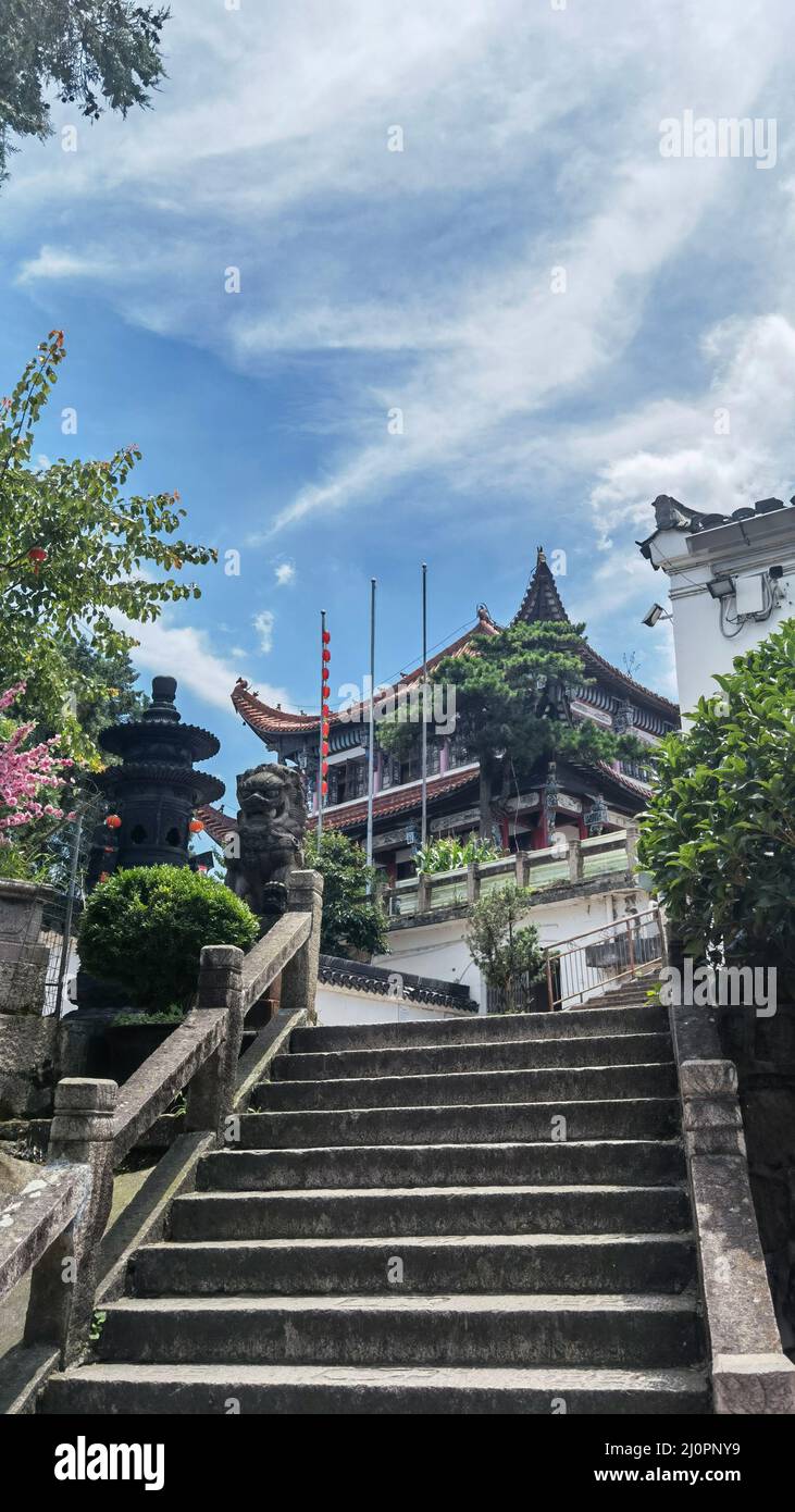 Vertical close-up of stairs leading to the temple Stock Photo - Alamy