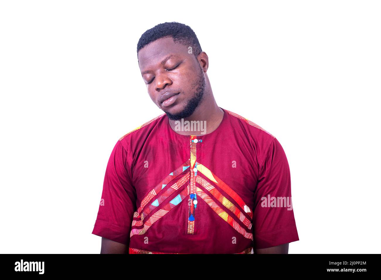 handsome tired young man asleep while standing Stock Photo - Alamy
