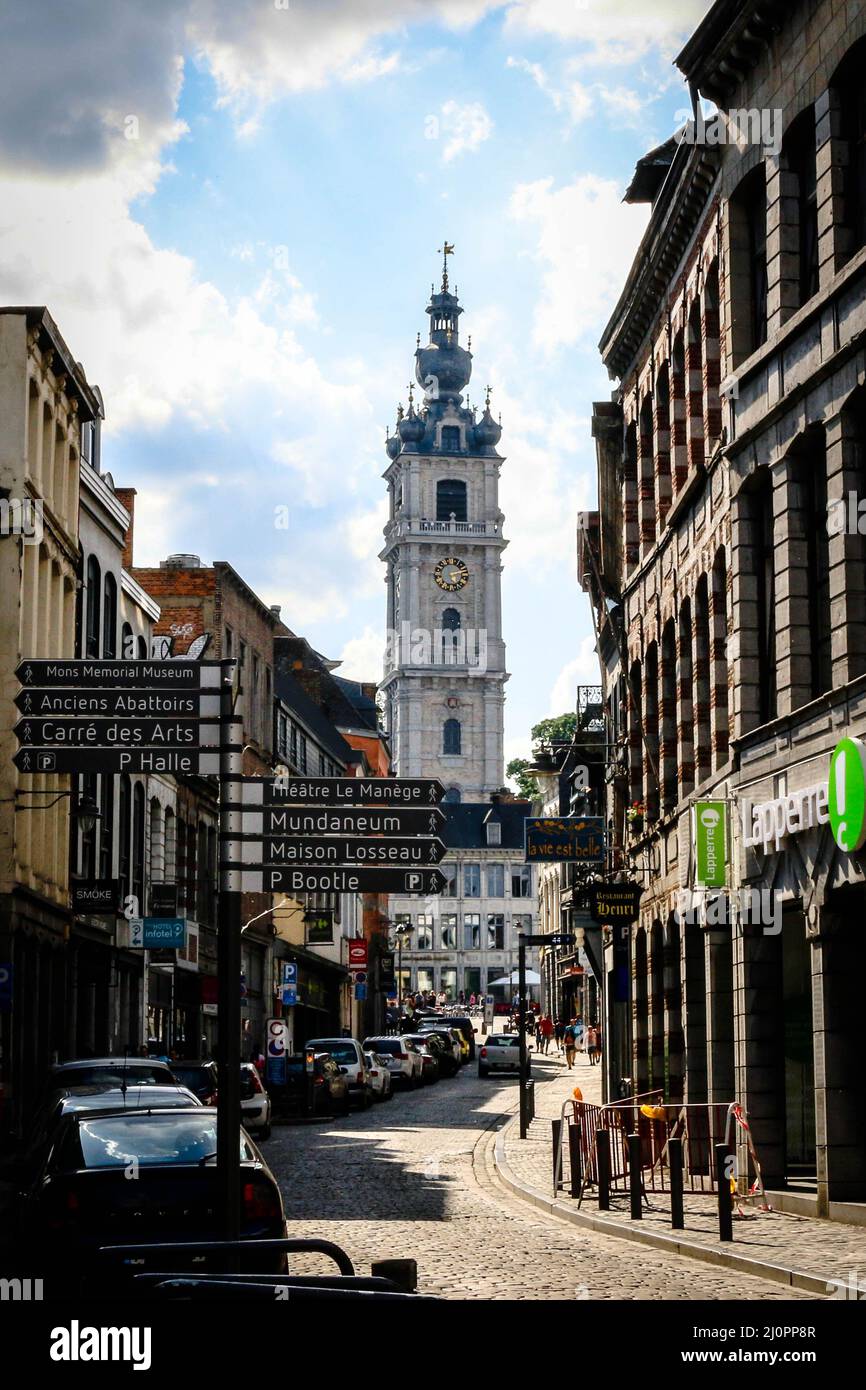 View from the city of Mons, Belgium Stock Photo - Alamy