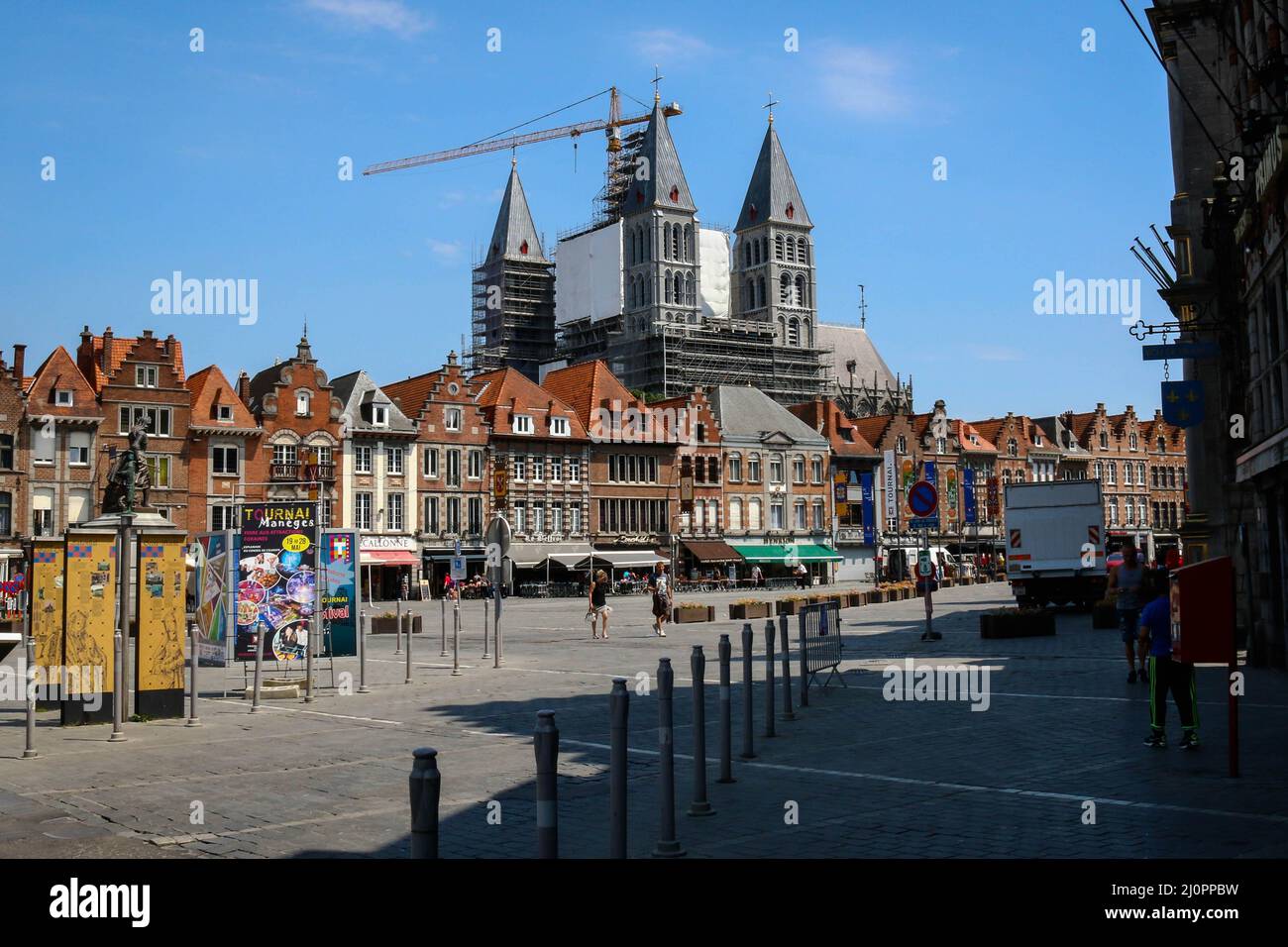 View from the city of Tournai, Belgium Stock Photo - Alamy