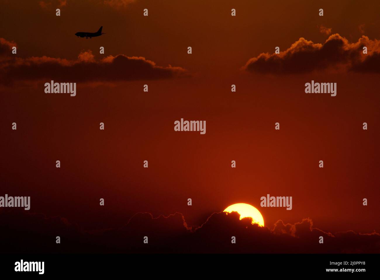Airplane, Sky, São Paulo, Brazil Stock Photo - Alamy