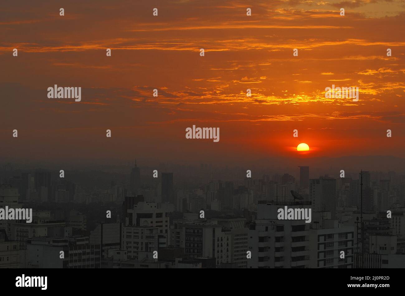 Sunset, City, São Paulo, Brazil Stock Photo - Alamy