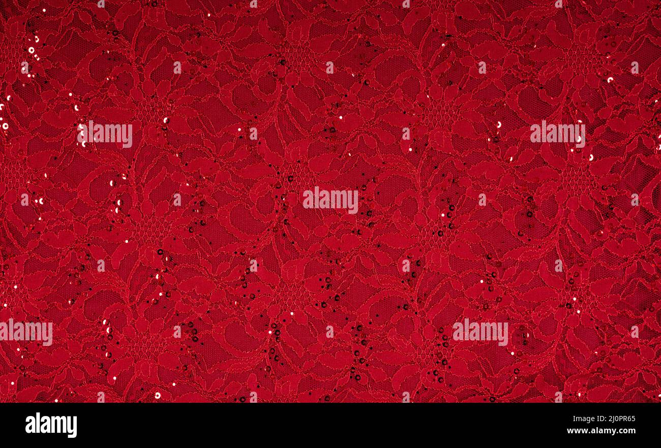 Bright red background with lace pattern Stock Photo - Alamy